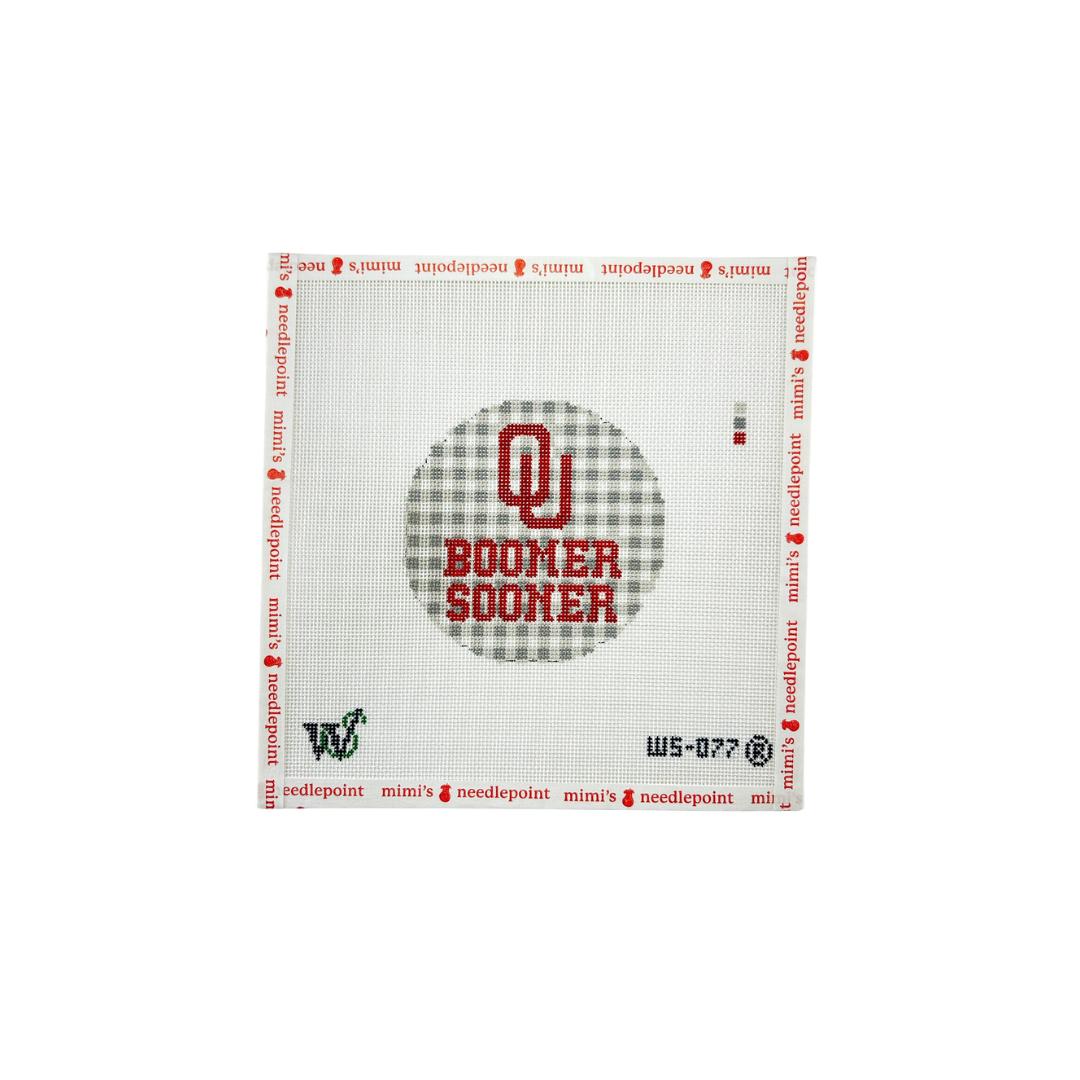 University of Oklahoma Round – Mimi's Needlepoint